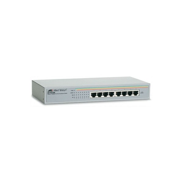 8-Port Ethernet Switch Allied Telesyn AT-FS708 - Ethernet Switch, 8 x 10Base-T/100Base-TX (RJ-45)