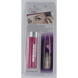 LA TWEEZ Pince à épiler lumineuse rose