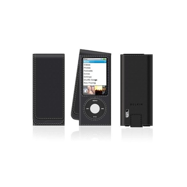 Belkin iPod Nano 5G cuir Folio noir Connecteur, Étui - Type: Connecteur ...