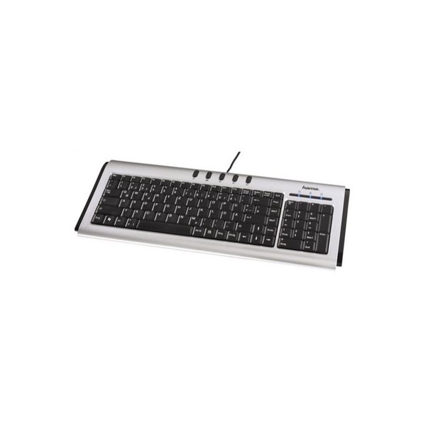 Hama - Clavier USB "SL530" - extra plat - Noir Silver (F2052330) - Clavier