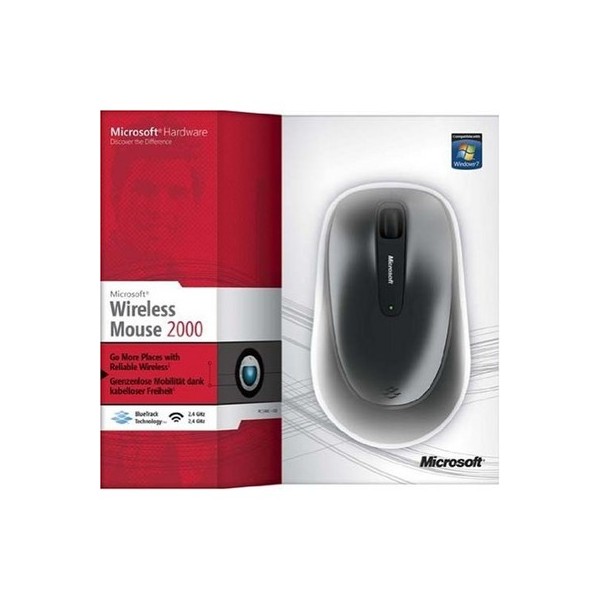 Microsoft MS Wireless Mouse 2000 2.4 GHz Wireless Blue Track (36D00004 ...