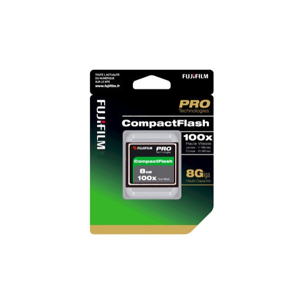 FUJIFILM FUJI Carte Compact Flash Pro 8GB (100X) (8GB100XCOMPACTFLASH ...