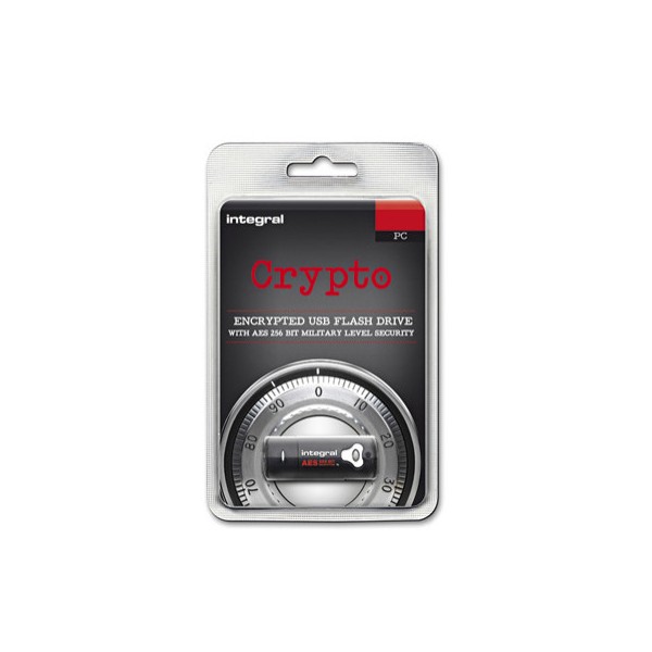 INTEGRAL Clé USB2 "Crypto Drive" 4GB (INTINFD4GBSPLBKCRY) - 4 Go, Clé ...