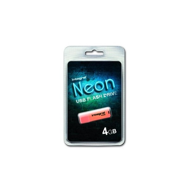 Integral - INFD4GBNEONOR - Neon fluorescent orange - USB 2.0 - USB ...