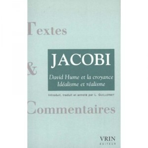 David Hume and belief, idealism and realism - Fh Jacobi - Vrin, TL