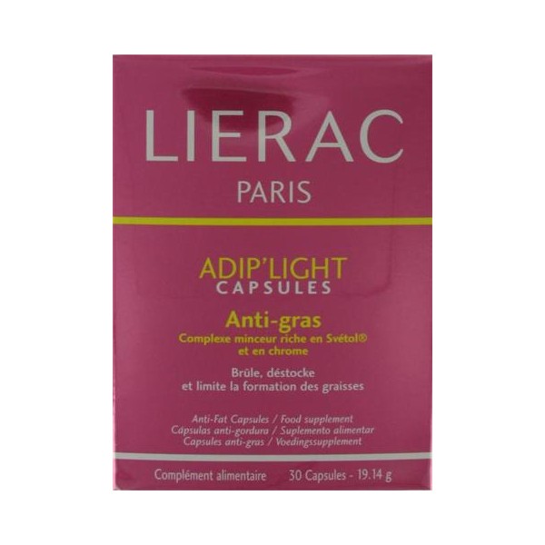 LIERAC ADIPLIGHTS Anti-gras boîte de 30 capsules